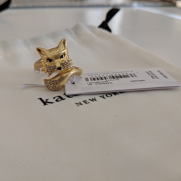 kate spade | Jewelry | Nwt Kate Spade Gold Fox Size 7 Ring | Poshmark